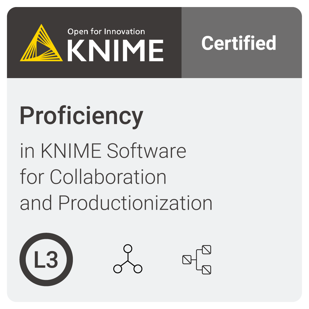 Proficiency in KNIME Software for Collaboration and Productionization - Credly