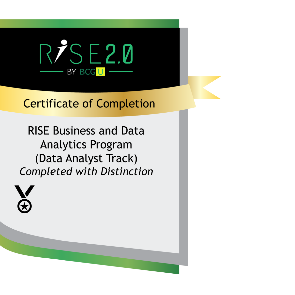 BCG RISE Certificate of Completion - Business and Data Analytics ...