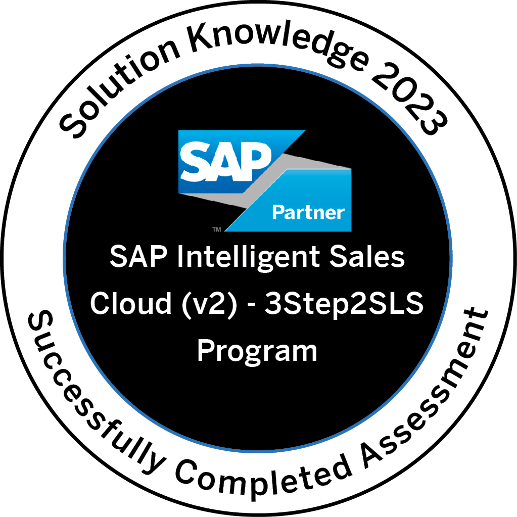 Solution Knowledge 2023 - SAP Intelligent Sales Cloud (v2) - 3Step2SLS Program - Credly