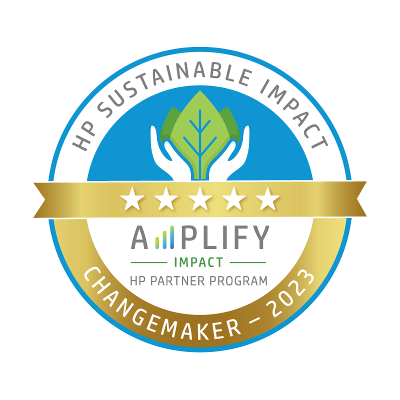 HP Amplify Impact Changemaker 5-Star Partner 2023 - Credly