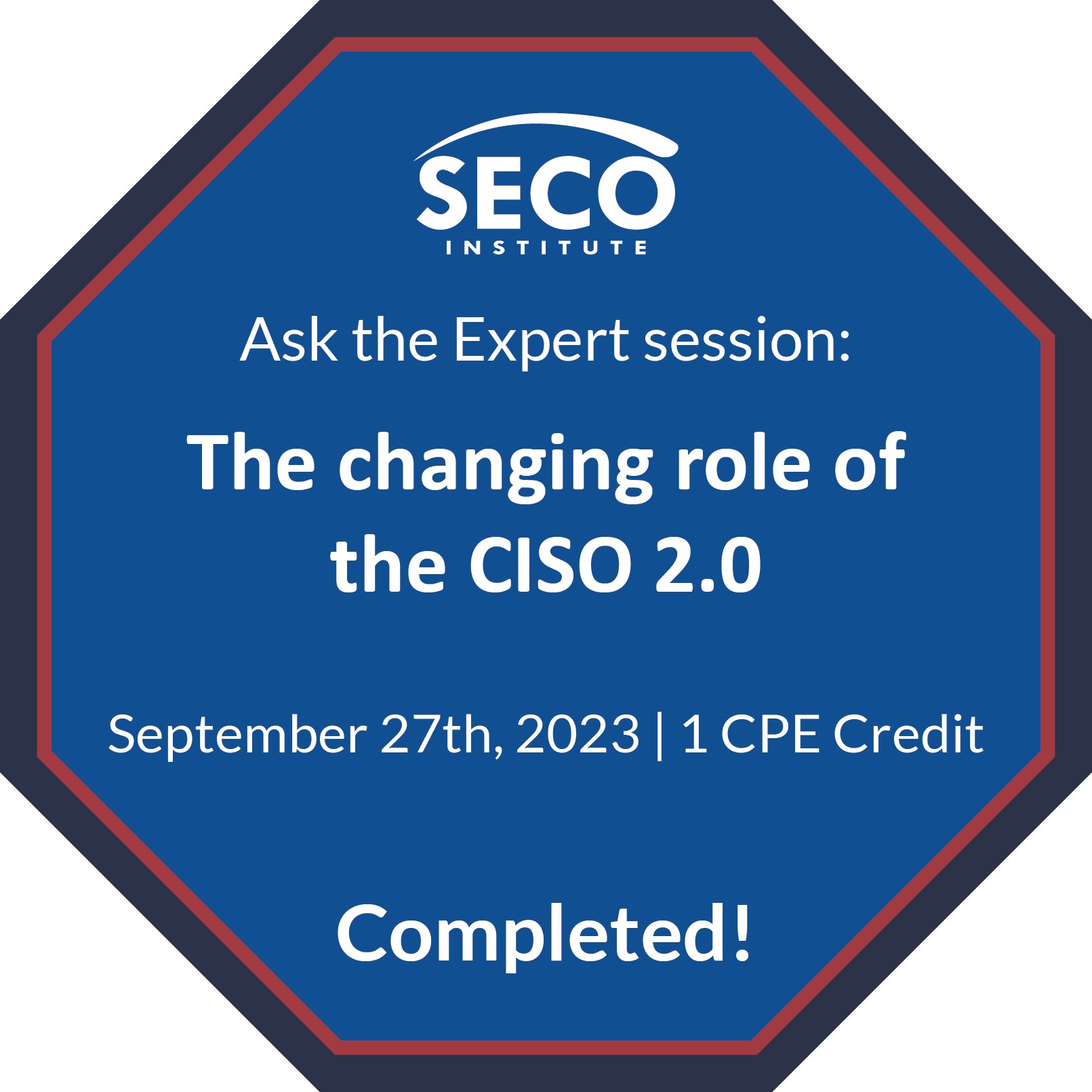 The changing role of the CISO 2.0 - Credly