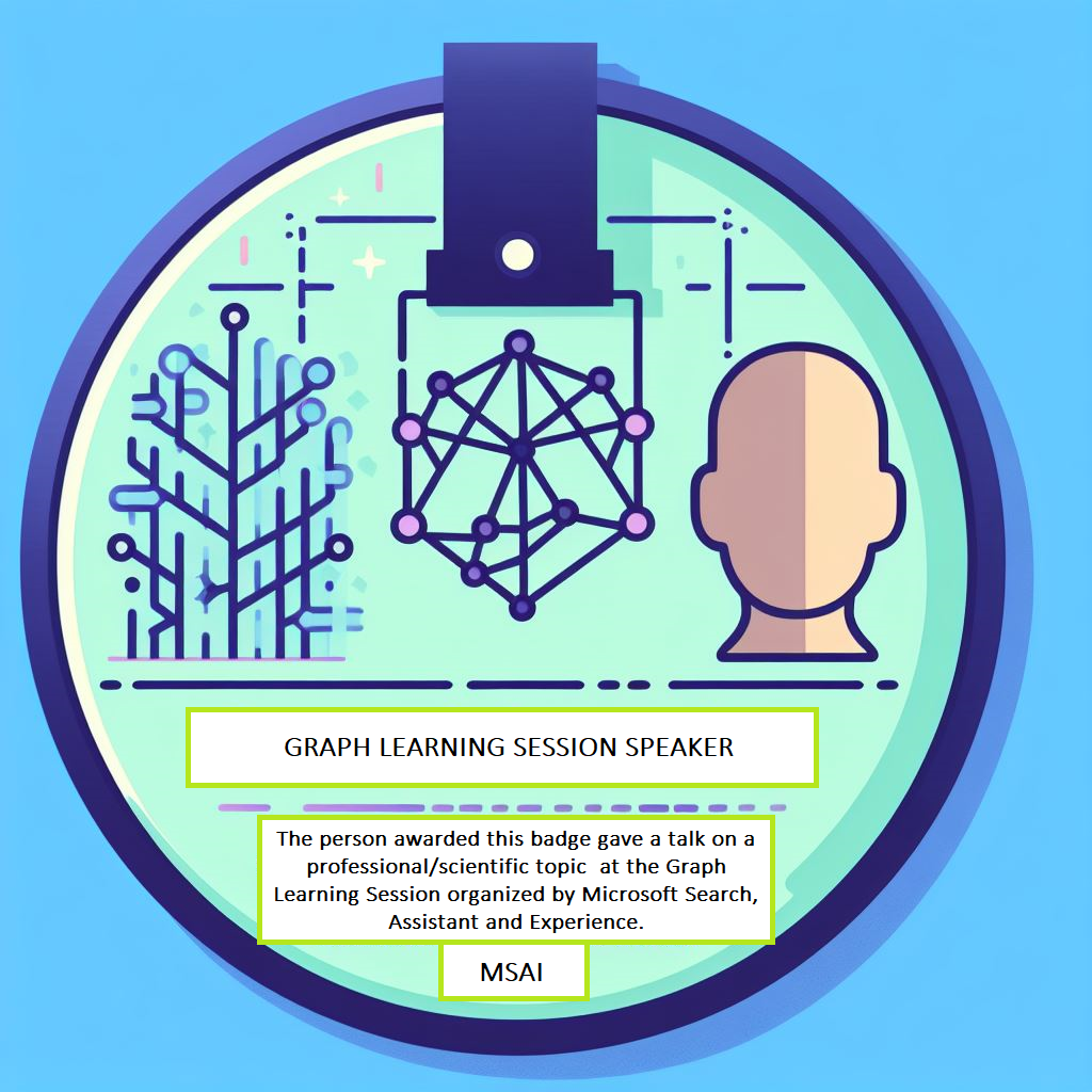 MSAI Graph Learning Session Speaker - Credly