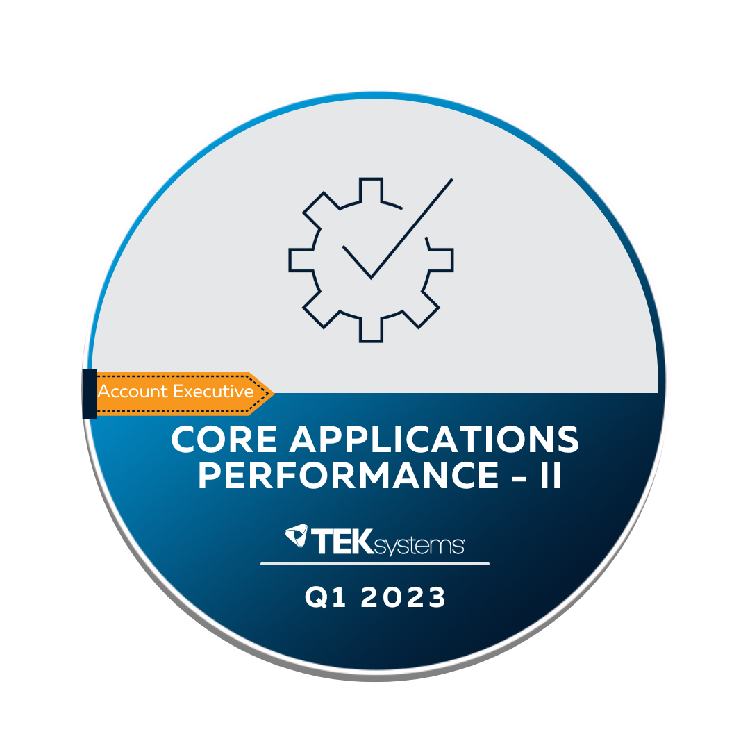 Sales Core Applications Performance - II - Credly