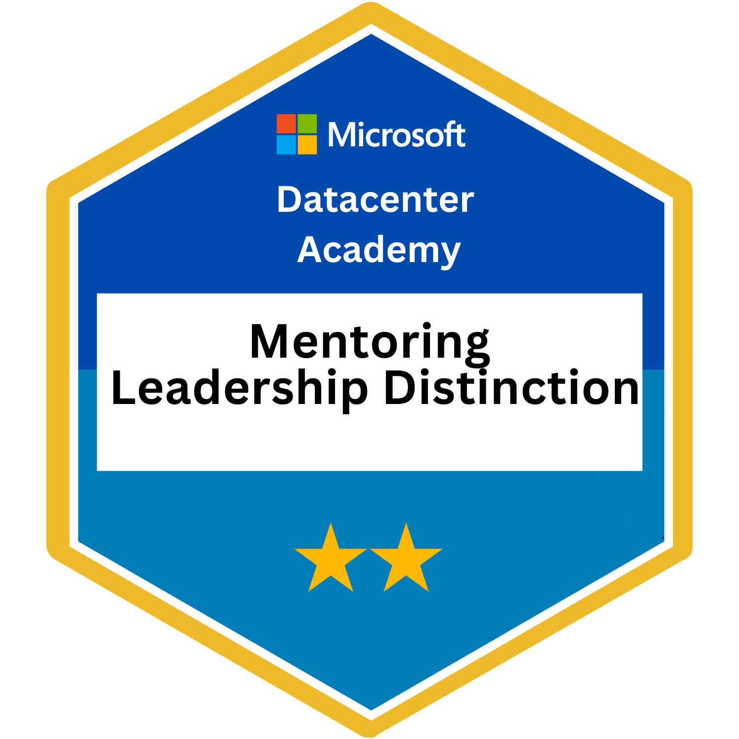 Gold Mentoring Leadership Distinction - Credly