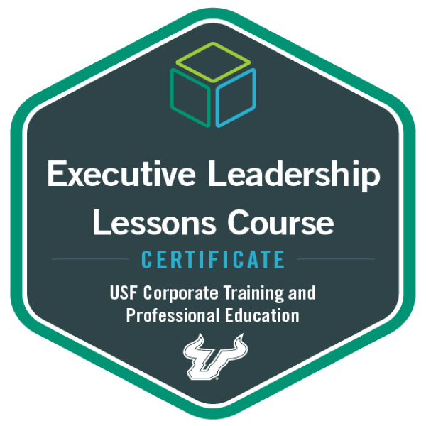 Executive Leadership Lessons Course Certificate - Credly