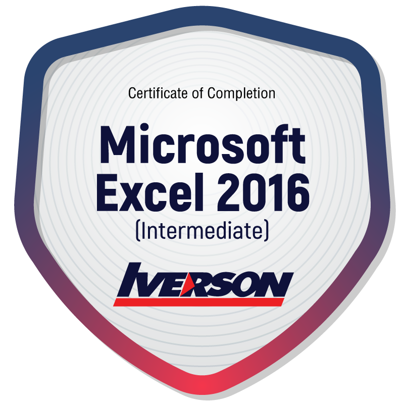 Microsoft Excel 2016 (Intermediate) - Credly