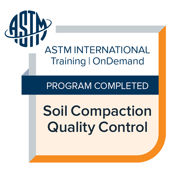Soil Compaction Quality Control Program Completion - Credly