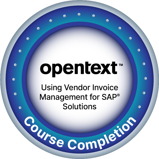 OpenText Course Completion - Using Vendor Invoice Management for SAP ...