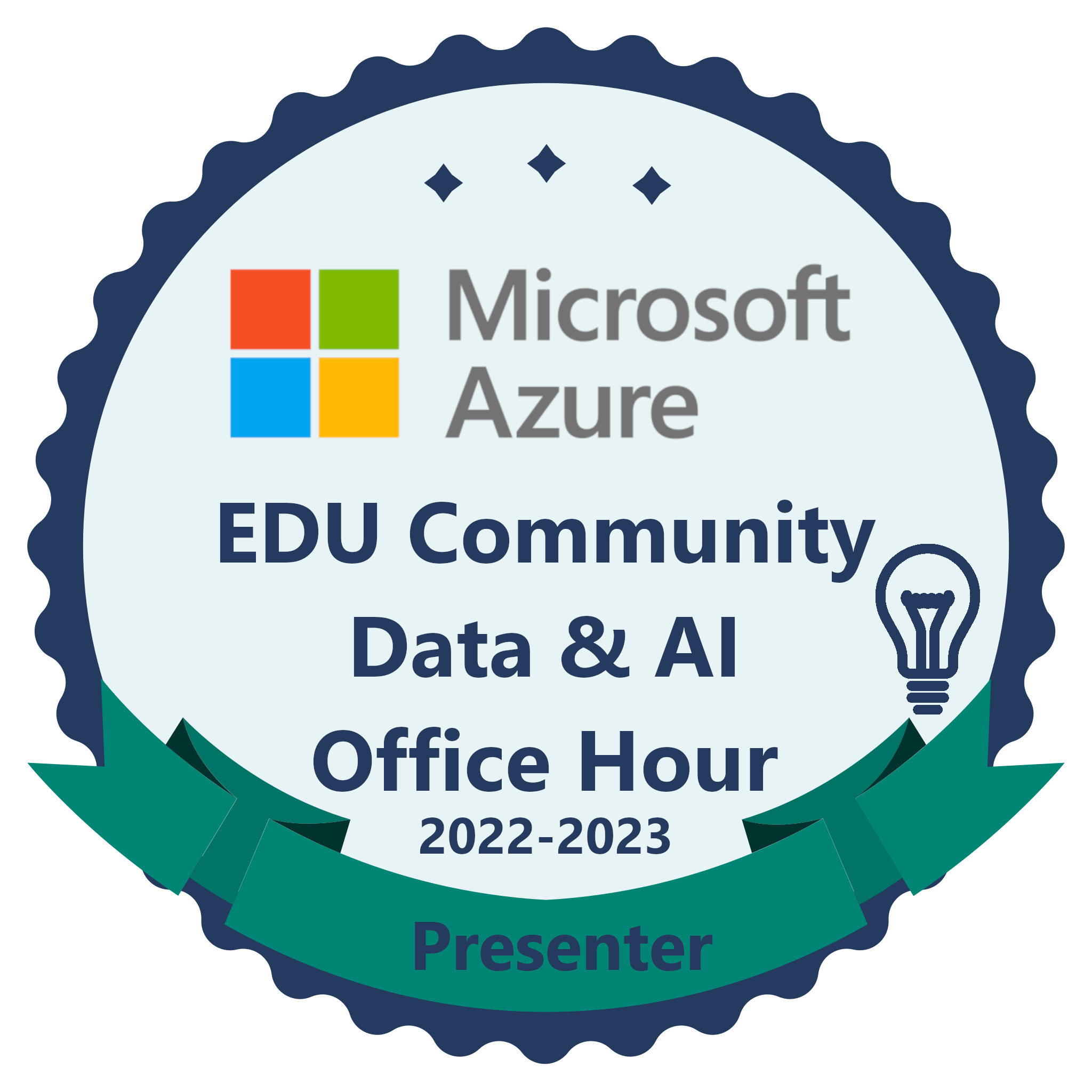 Azure for EDU Community - Data & AI Office Hour Presenter - Credly