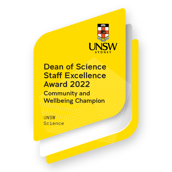 Dean of Science Staff Excellence Awards 2022 - Community and Wellbeing ...