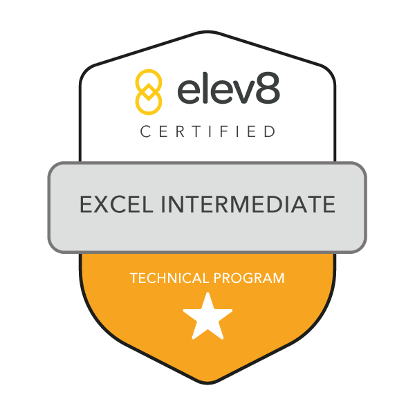 EXCEL INTERMEDIATE Technical Program - Credly