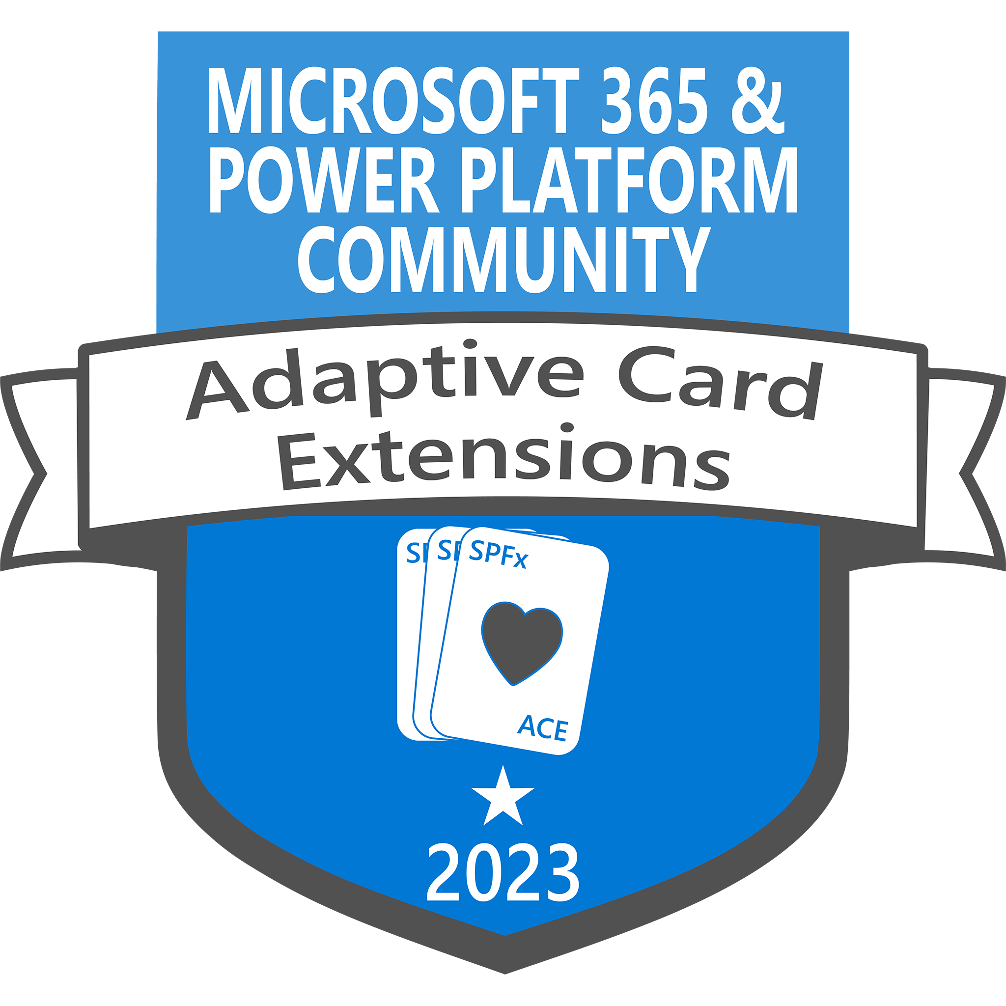 SPFx Adaptive Card Extensions - Microsoft 365 & Power Platform Community 2023 - Credly