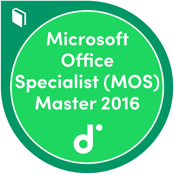 Kursteilnahme: Microsoft Office Specialist (MOS) Master 2016 - Credly