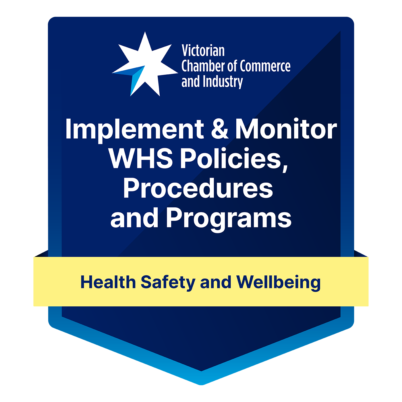 Implement and Monitor WHS Policies, Procedures and Programs - Credly