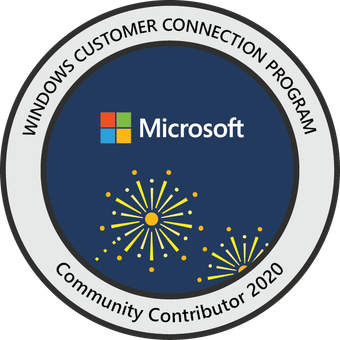 Windows Customer Connection Program: Community Contributor 2020 - Credly