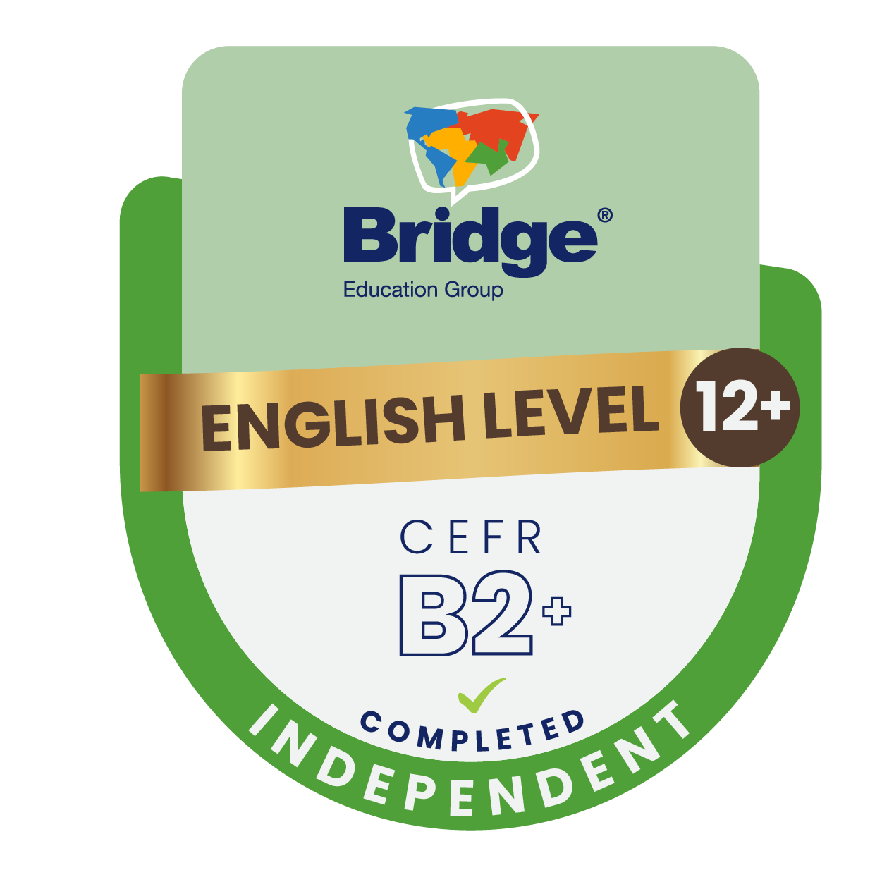 Bridge - English Level 12+ Independent - CEFR B2+ - Credly