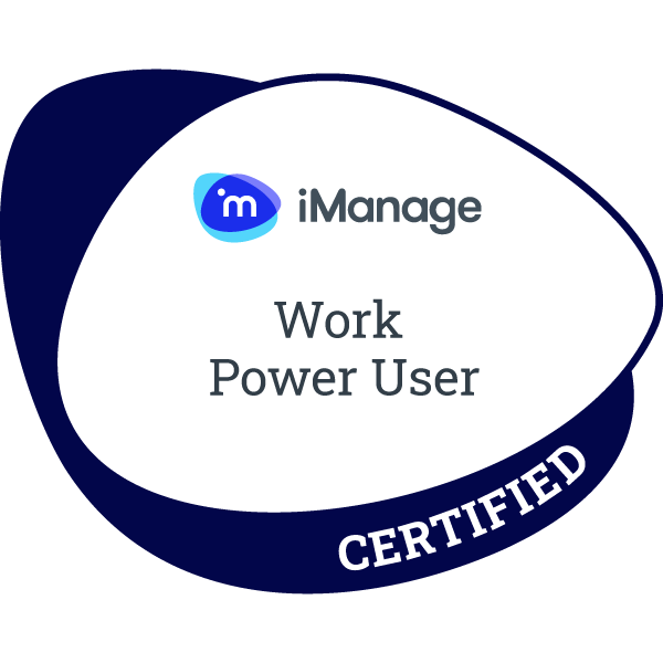 iManage Work Power User - Credly