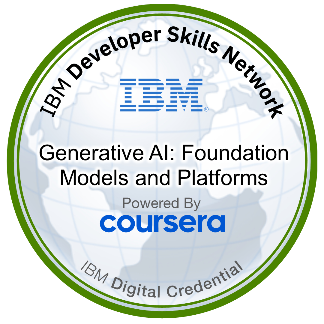 Generative AI: Foundation Models and Platforms - Credly
