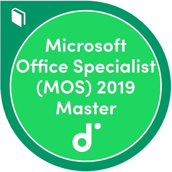 Kursteilnahme: Microsoft Office Specialist (MOS) 2019 Master - Credly