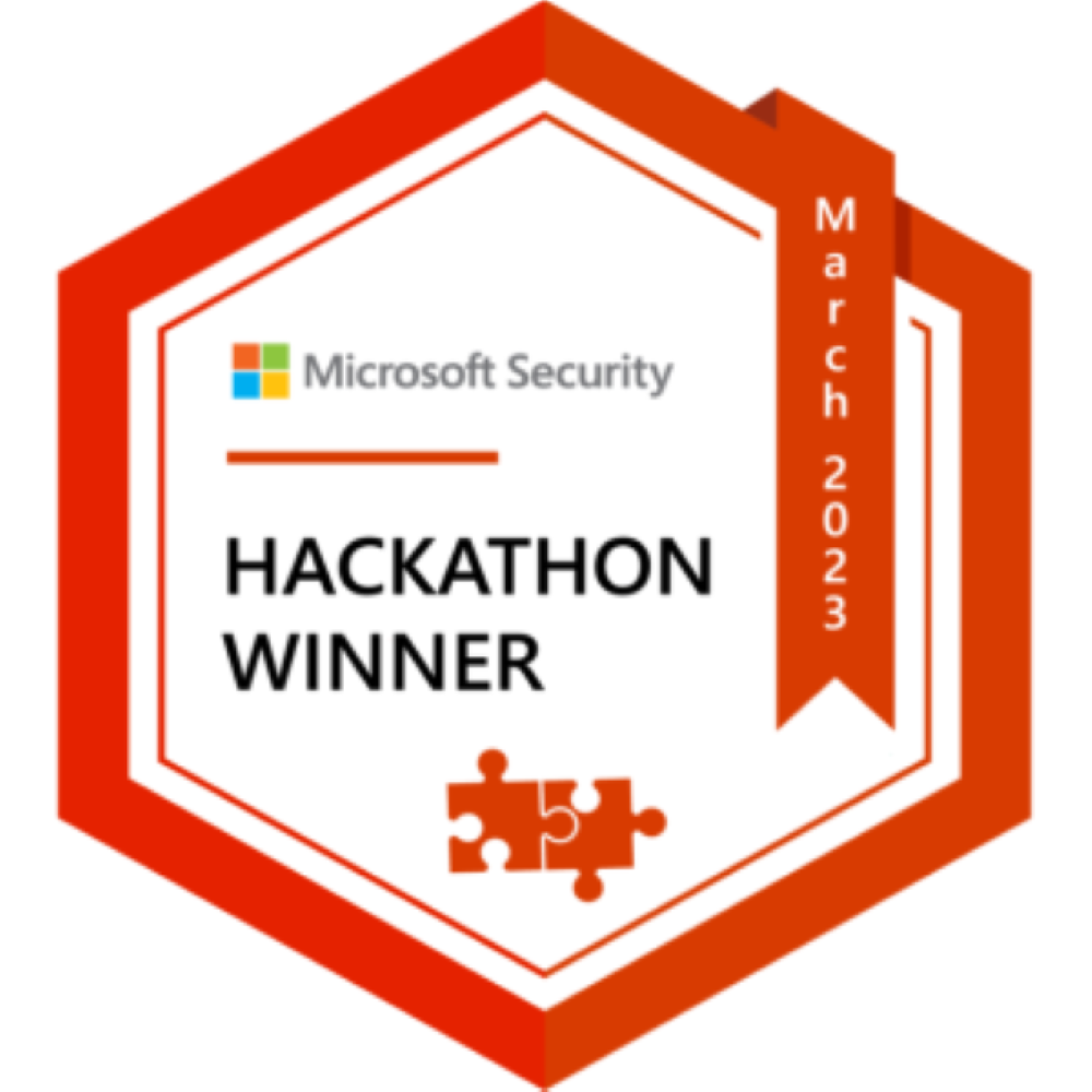 Microsoft Security Hackathon 2023 Winner - Credly
