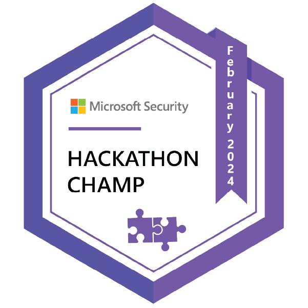 Hackathon Champ 2024 - Credly