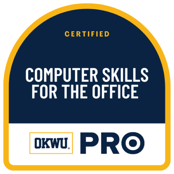 Certificate in Computer Skills for the Office - Credly