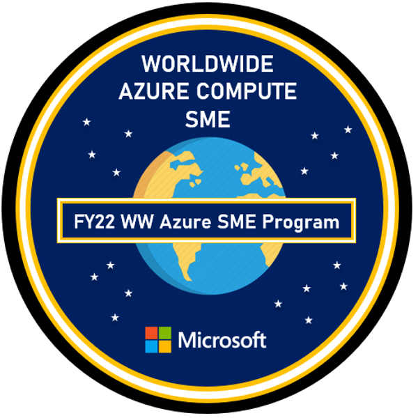 WW Azure Technical Community - Subject Matter Expert - Compute - Credly