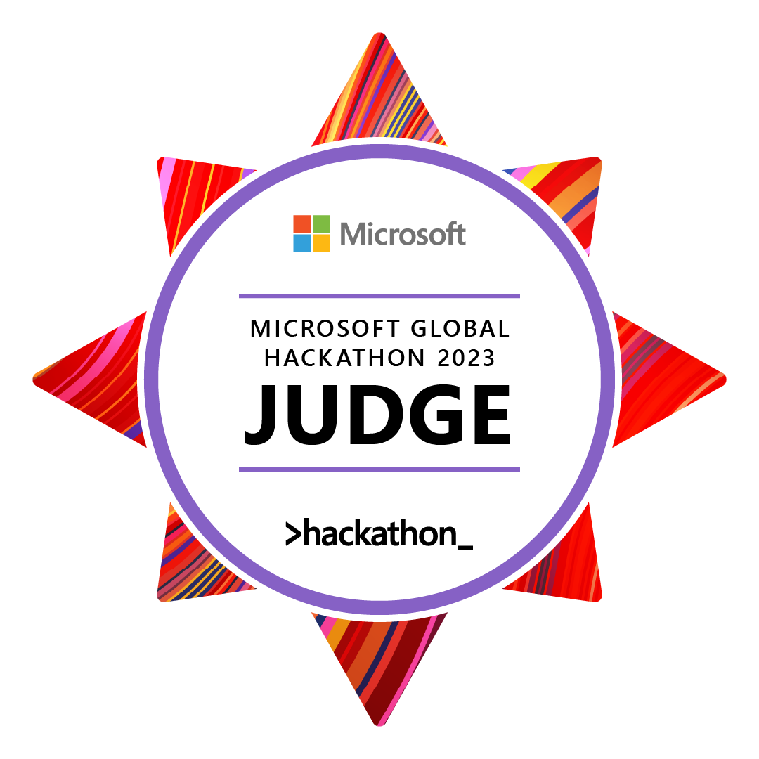 Microsoft Global Hackathon 2023 Judge - Credly