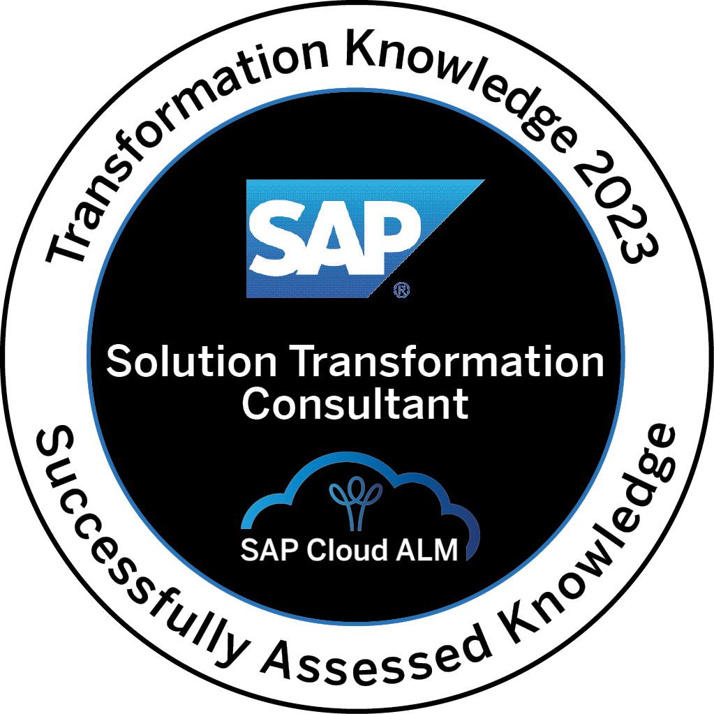 Transformation Knowledge 2023 - Solution Transformation Consultant - Credly