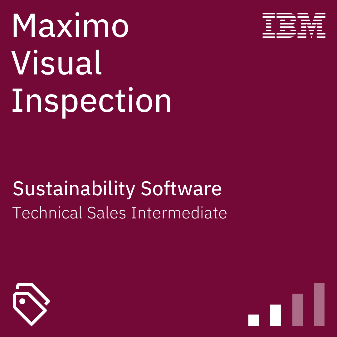 Maximo Visual Inspection Technical Sales Intermediate - Credly