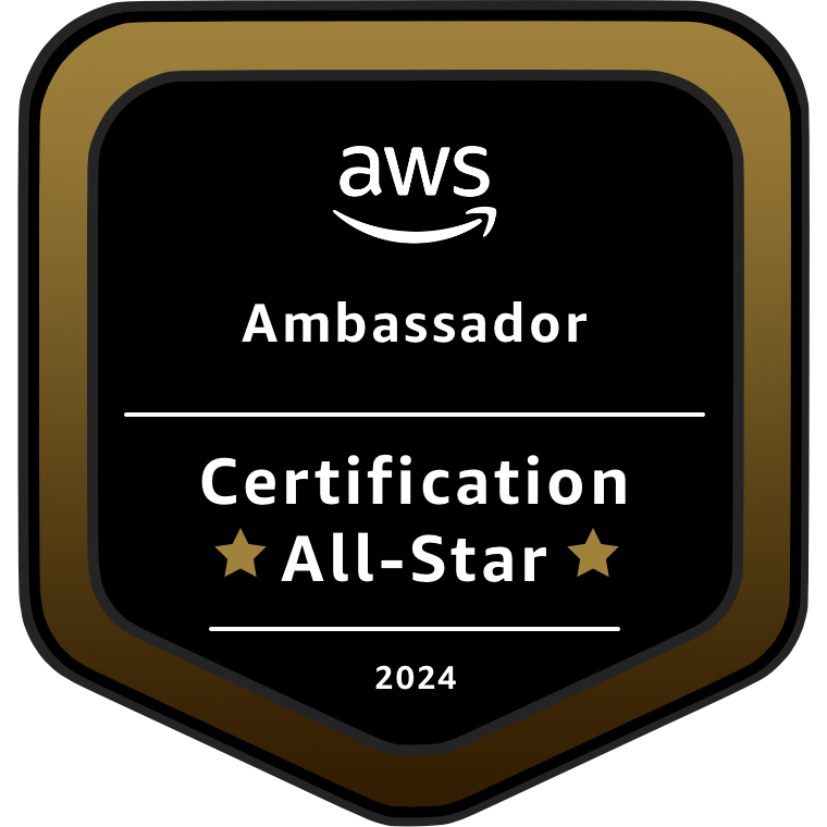 AWS Ambassador - Certification All-Star Award 2024 - Credly
