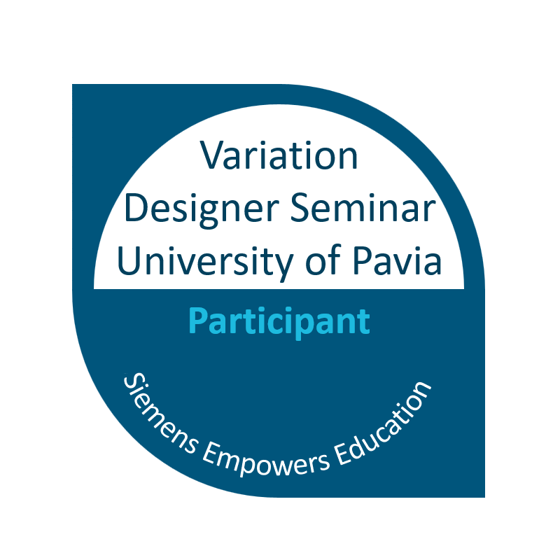 Variation Designer Seminar at University of Pavia - Credly