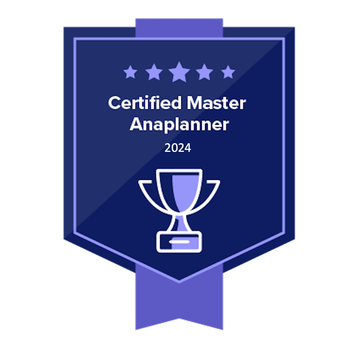 Certified Master Anaplanner Badge 2024 - Credly
