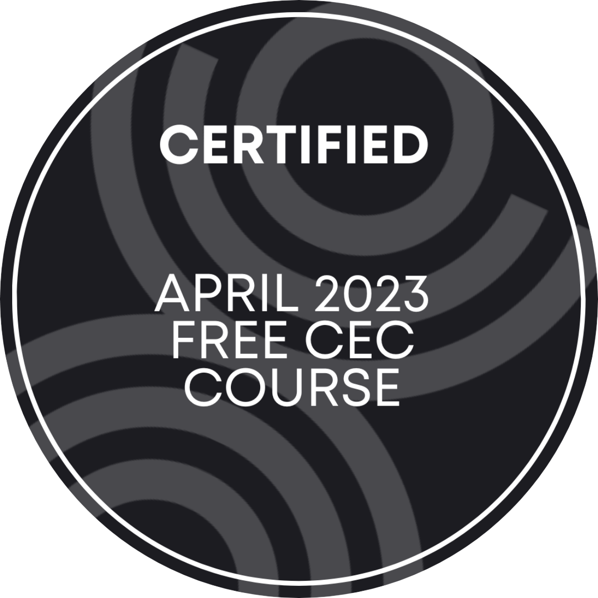 NETWORK April 2023 CEC Course - Credly