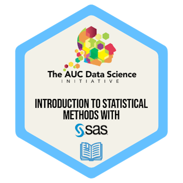 Introduction to Statistical Methods with SAS - Credly