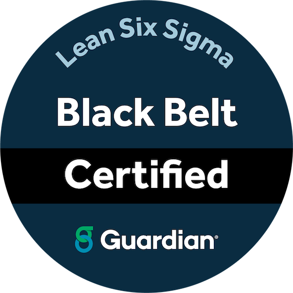 Guardian Six Sigma Black Belt - Credly