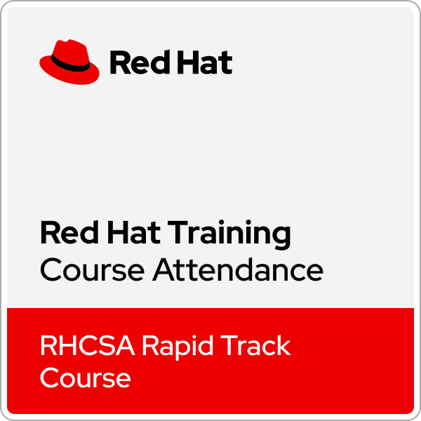 RHCSA Rapid Track Course (RH199) - Ver. 8.2 - Credly