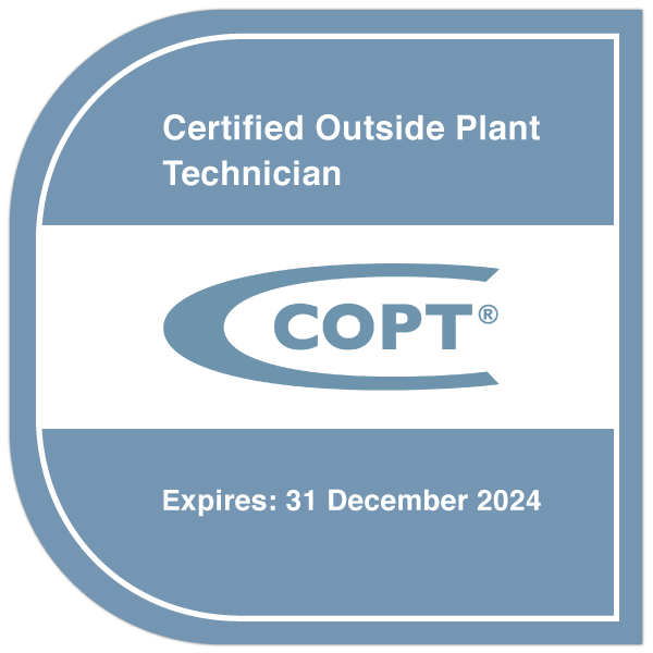Certified Outside Plant Technician (COPT®) - Credly