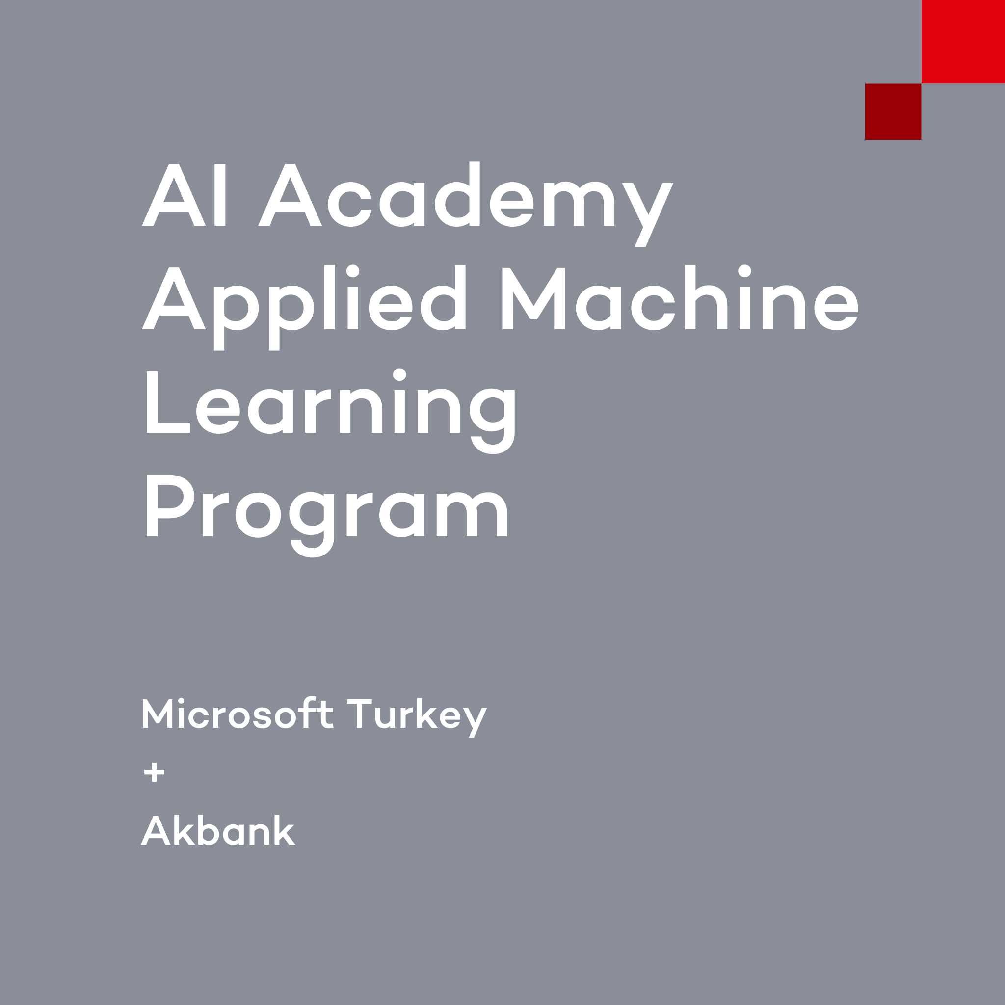 AI Academy Applied Machine Learning Program - Credly