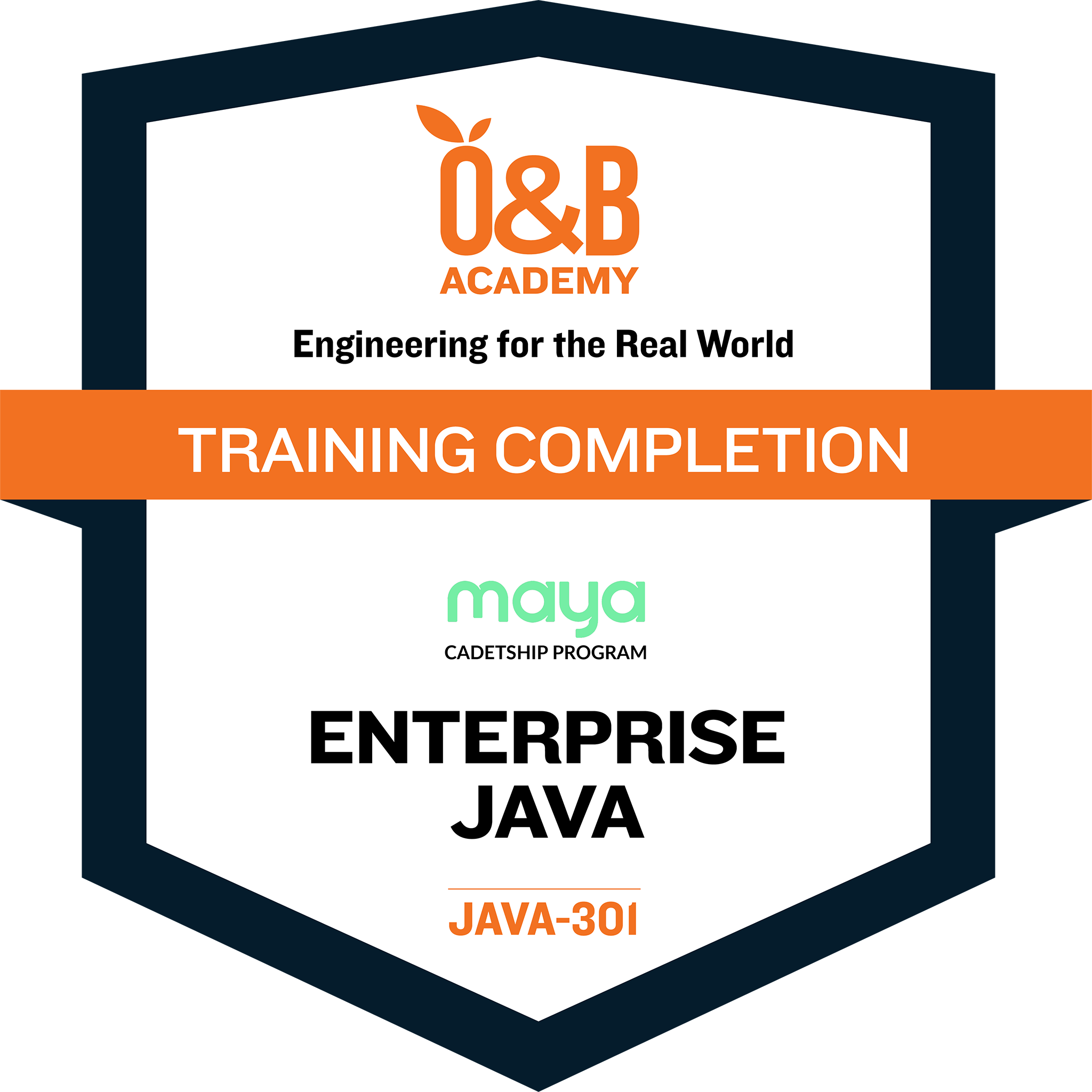JAVA-301: Enterprise Java (Maya Cadetship Program) - Credly