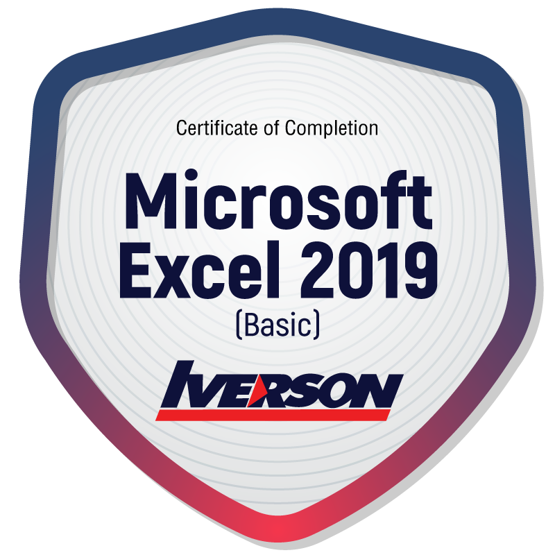 Microsoft Excel 2019 (Basic) - Credly