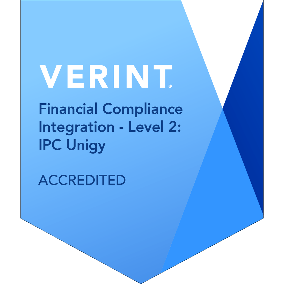 Verint Financial Compliance Integrations - Level 2: IPC Unigy - Credly