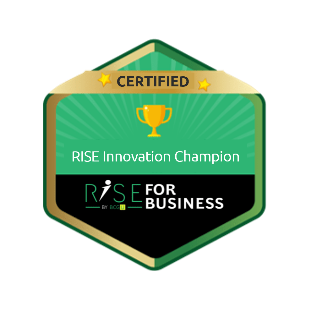 BCG RISE for Business Top 2 - Innovation Champion - Credly