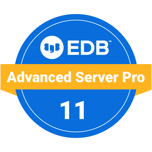 EDB Certified Professional - Postgres Advanced Server 11 - Credly